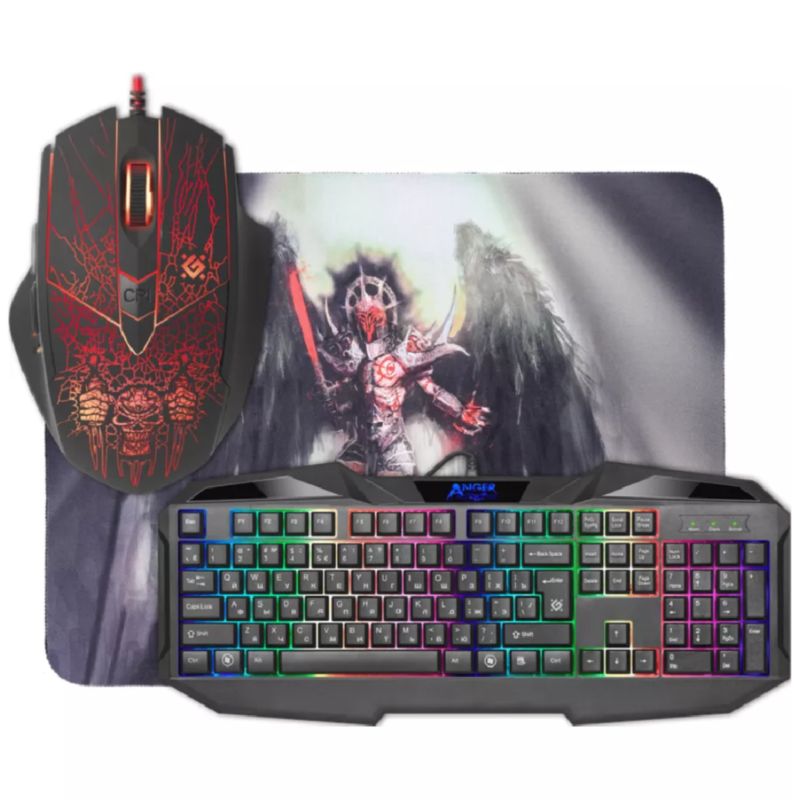 Oyun klaviaturası Defender Anger MKP-019 Combo 3in1 52019 Qiyməti ...